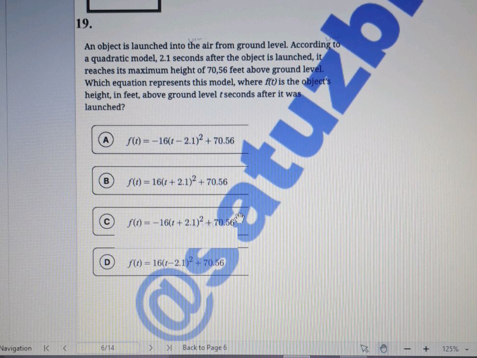 19. An object is launched into the air from | StudyX