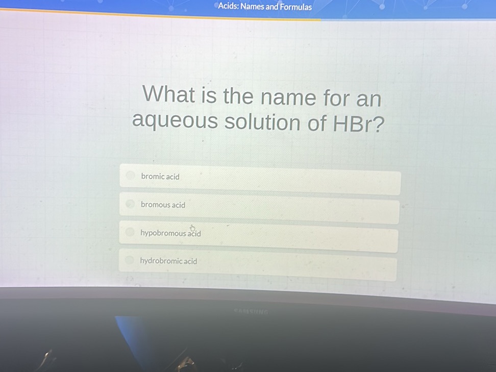 What is the name for an aqueous solution of | StudyX