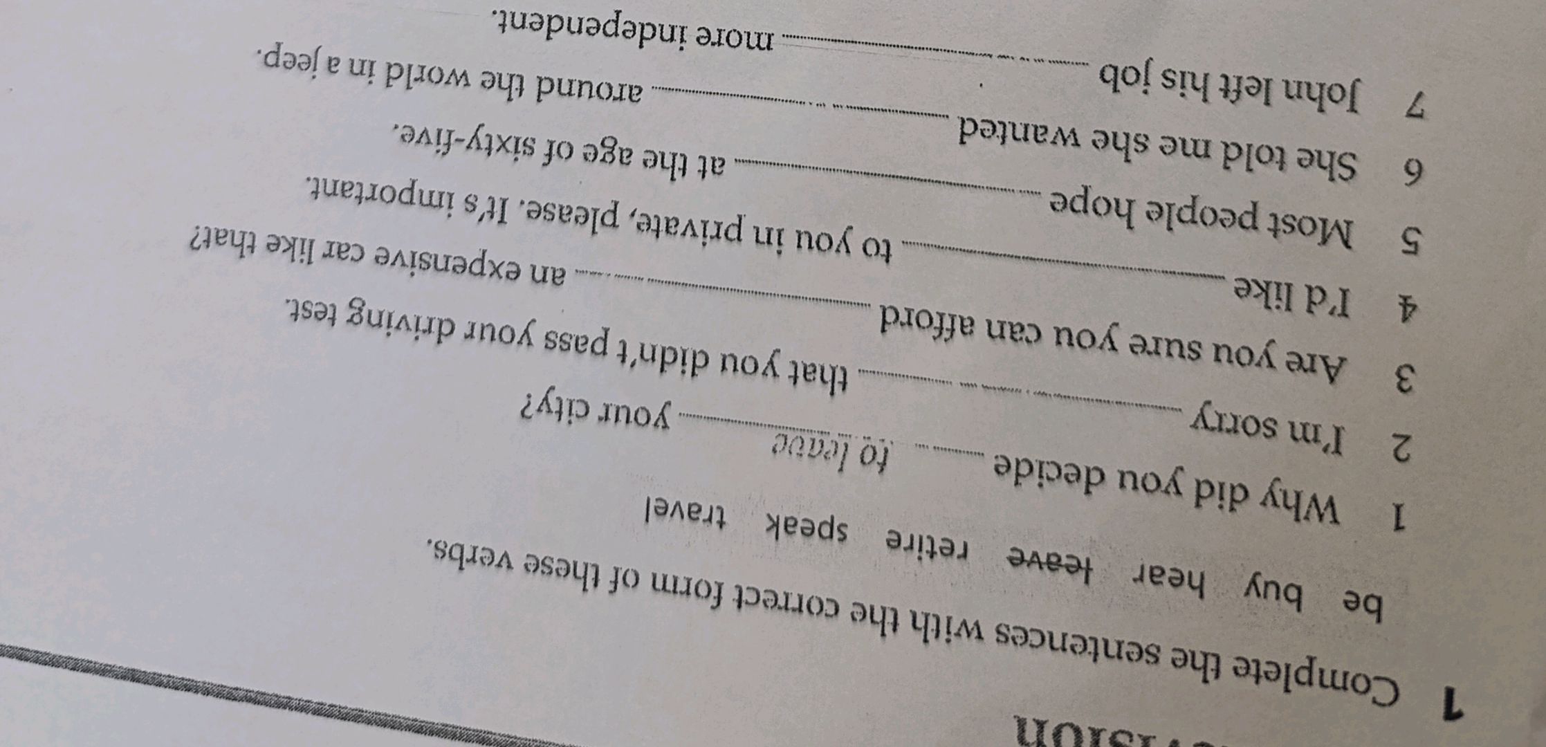 1. Why did you decide ______ to leave ______ | StudyX