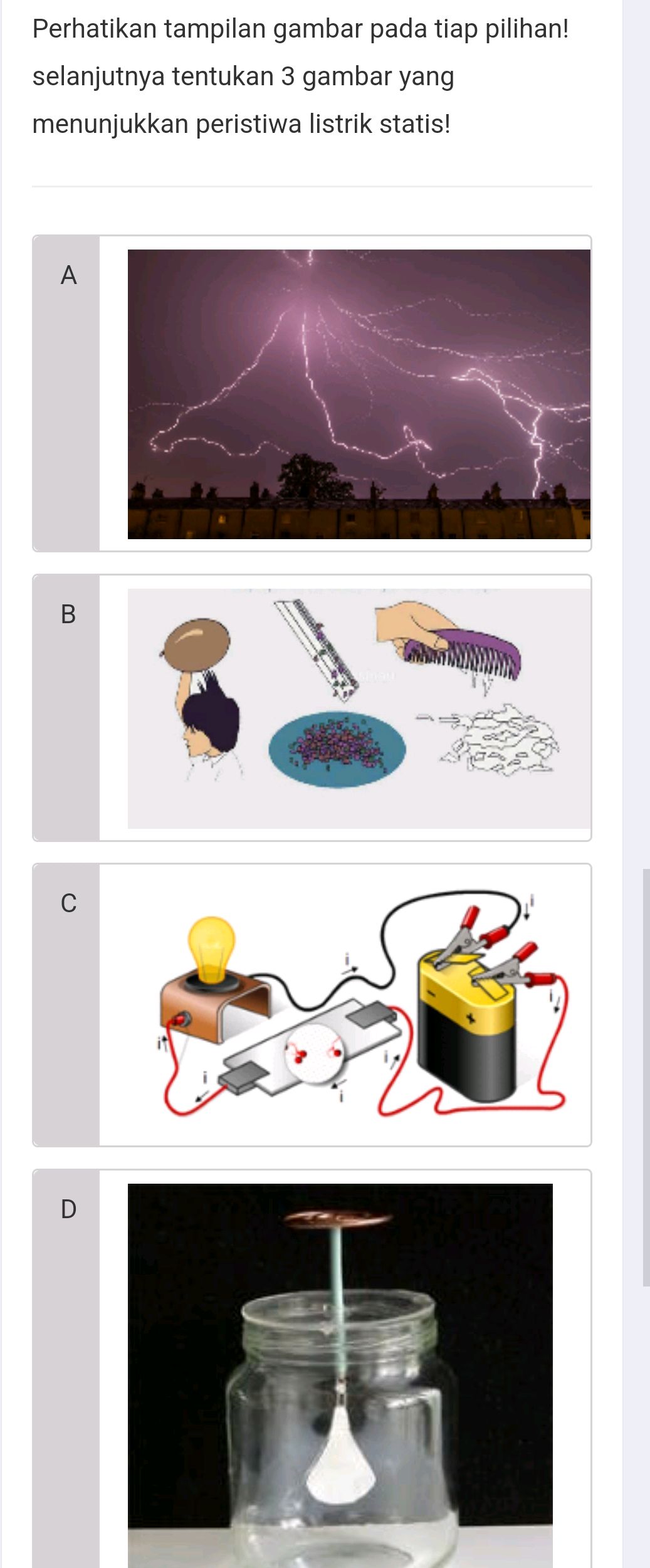 Perhatikan tampilan gambar pada tiap | StudyX