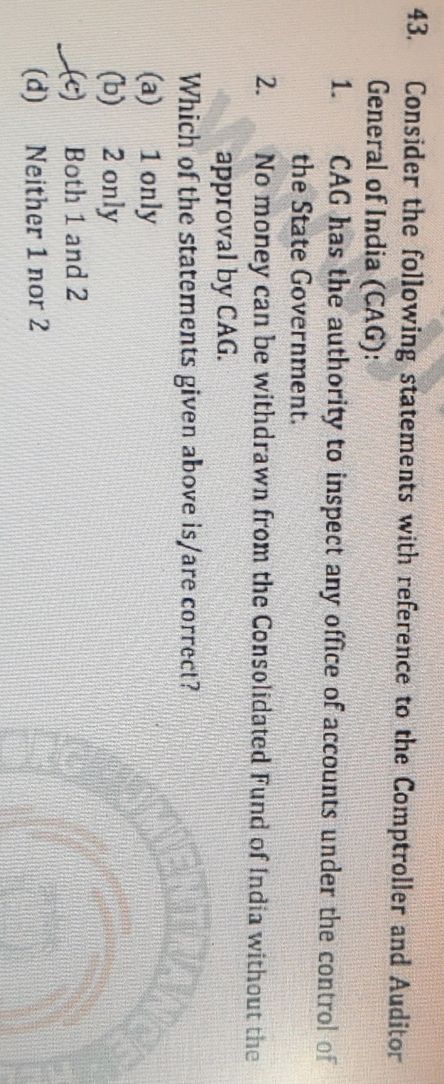 43. Consider the following statements with | StudyX