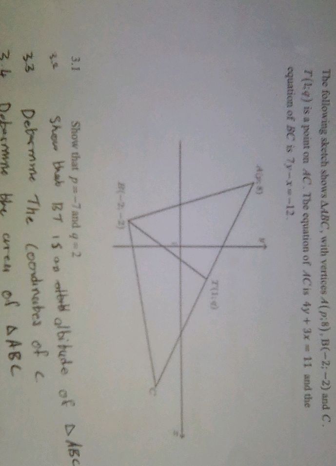The following sketch shows $ ABC$, with | StudyX