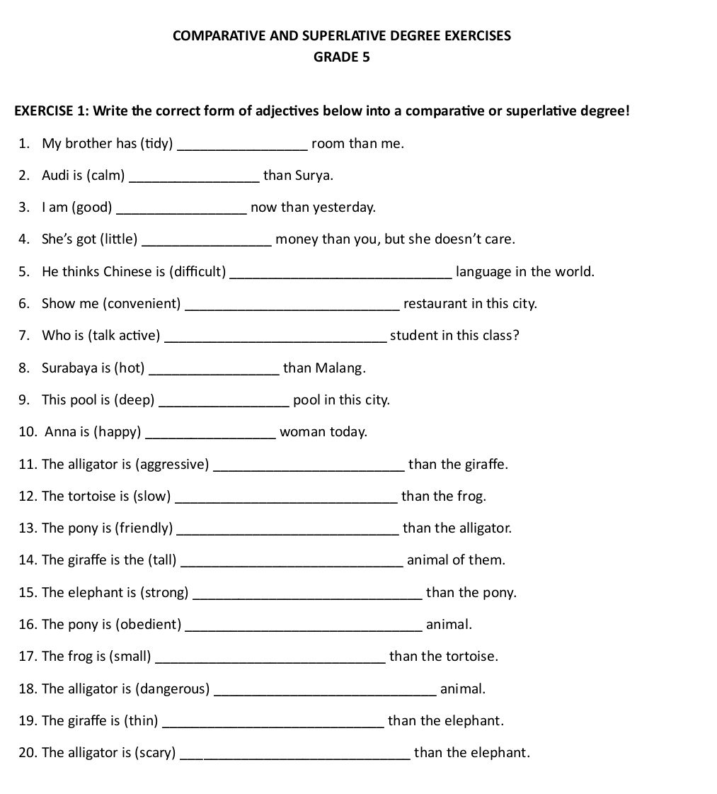 EXERCISE 1: Write the correct form of | StudyX