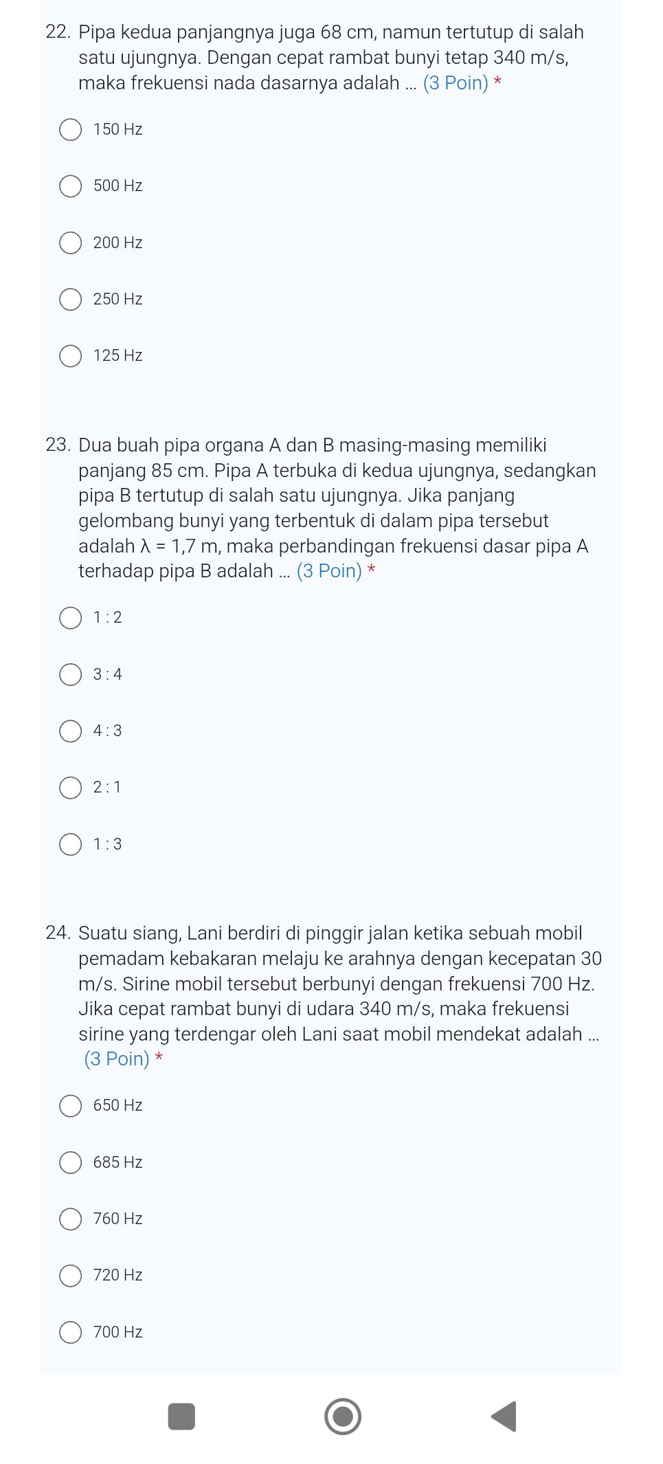 22. Pipa kedua panjangnya juga 68 cm, namun | StudyX