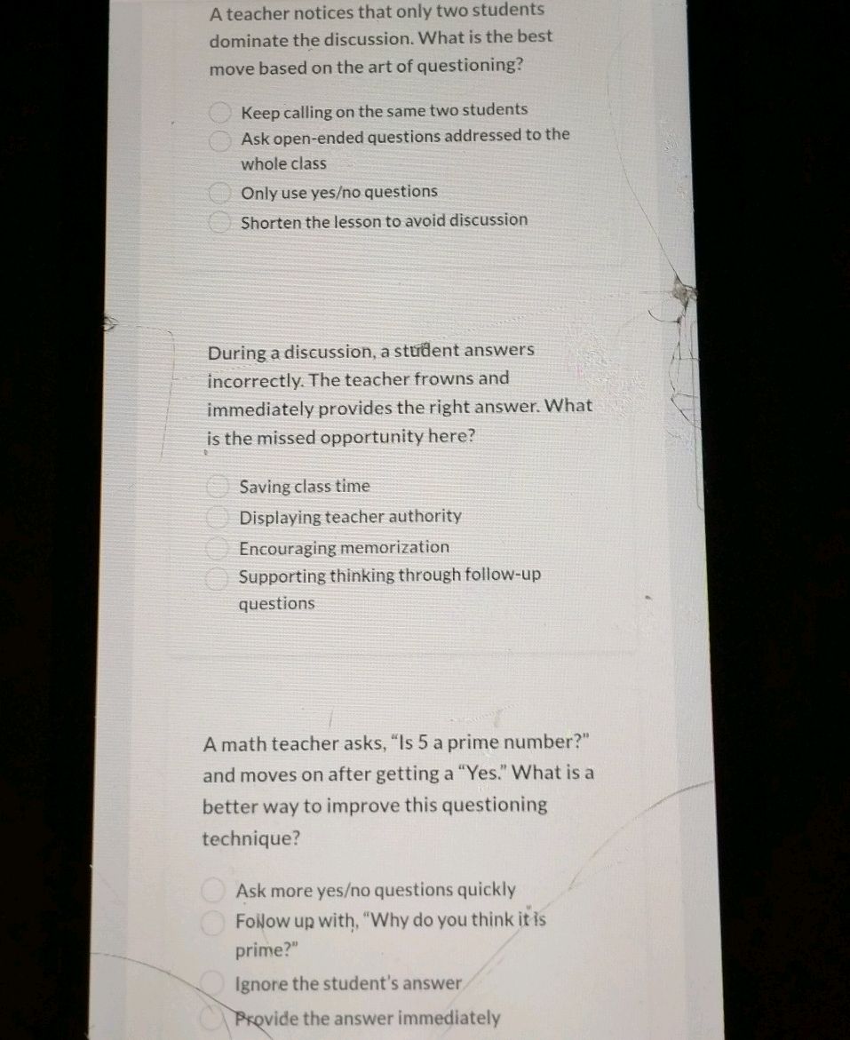 A teacher notices that only two students | StudyX