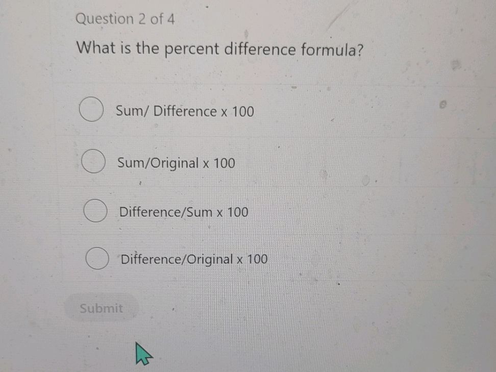 What is the percent difference formula? | StudyX