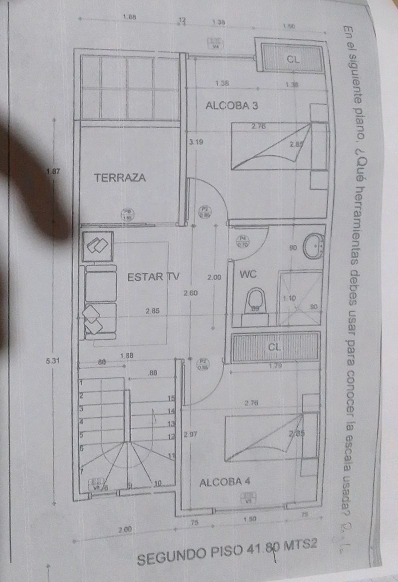En el siguiente plano, ¿Qué herramientas | StudyX