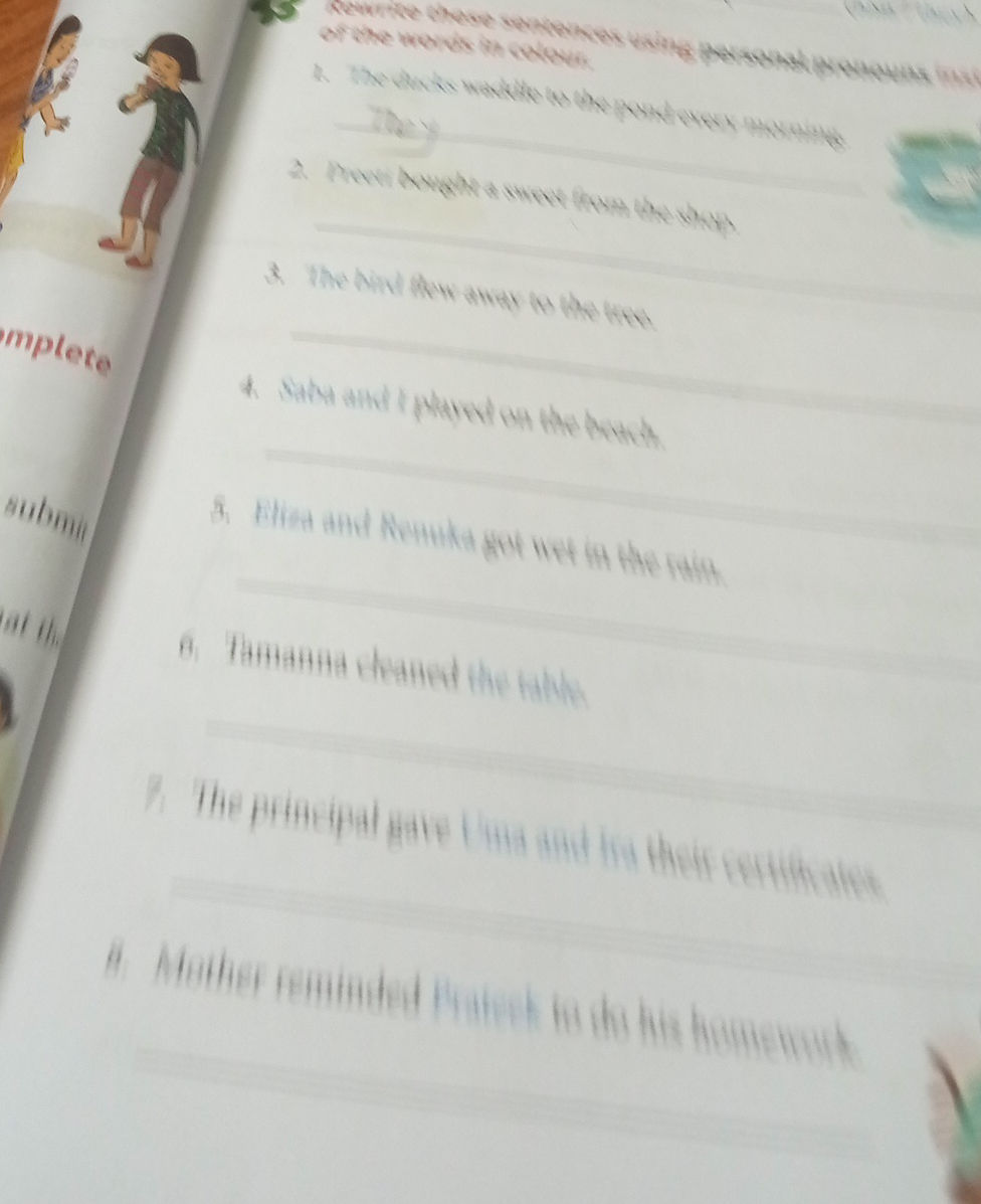 Rewrite these sentences using personal | StudyX