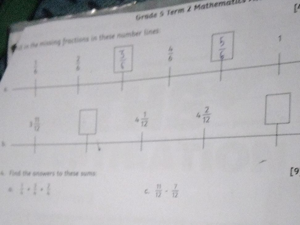 a. Fill in the missing fractions in these | StudyX