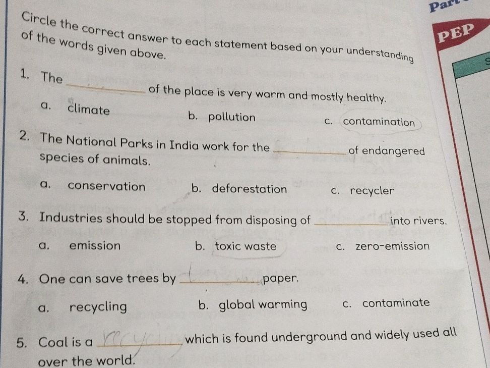 Circle the correct answer to each statement | StudyX