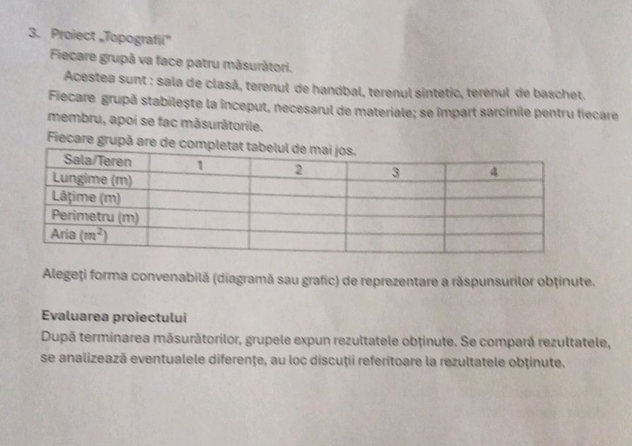 Fiecare grupă are de completat tabelul de | StudyX