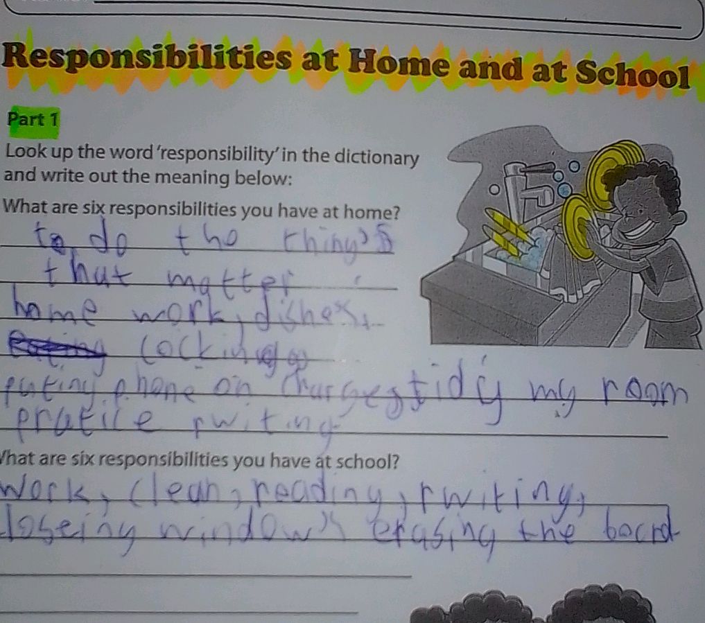 Look up the word 'responsibility' in the | StudyX