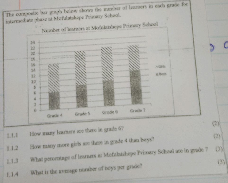 1.1.1 How many learners are there in grade | StudyX