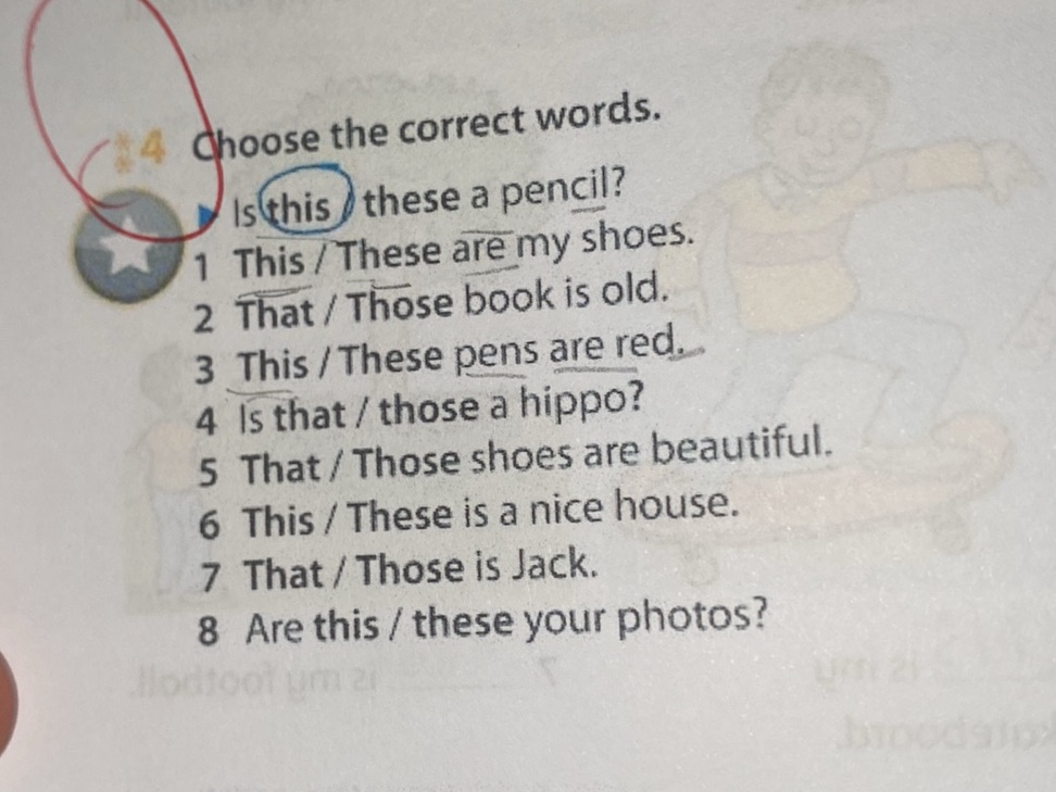 Choose the correct words. Is this / these a | StudyX