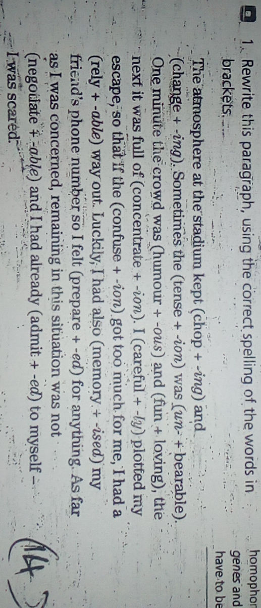 1. Rewrite this paragraph, using the correct | StudyX