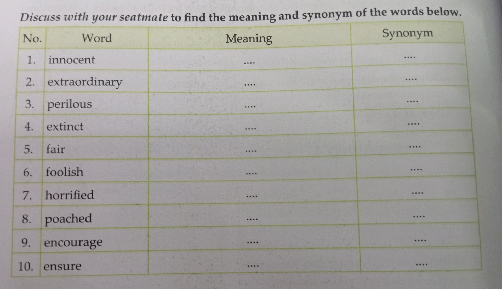 Discuss with your seatmate to find the | StudyX