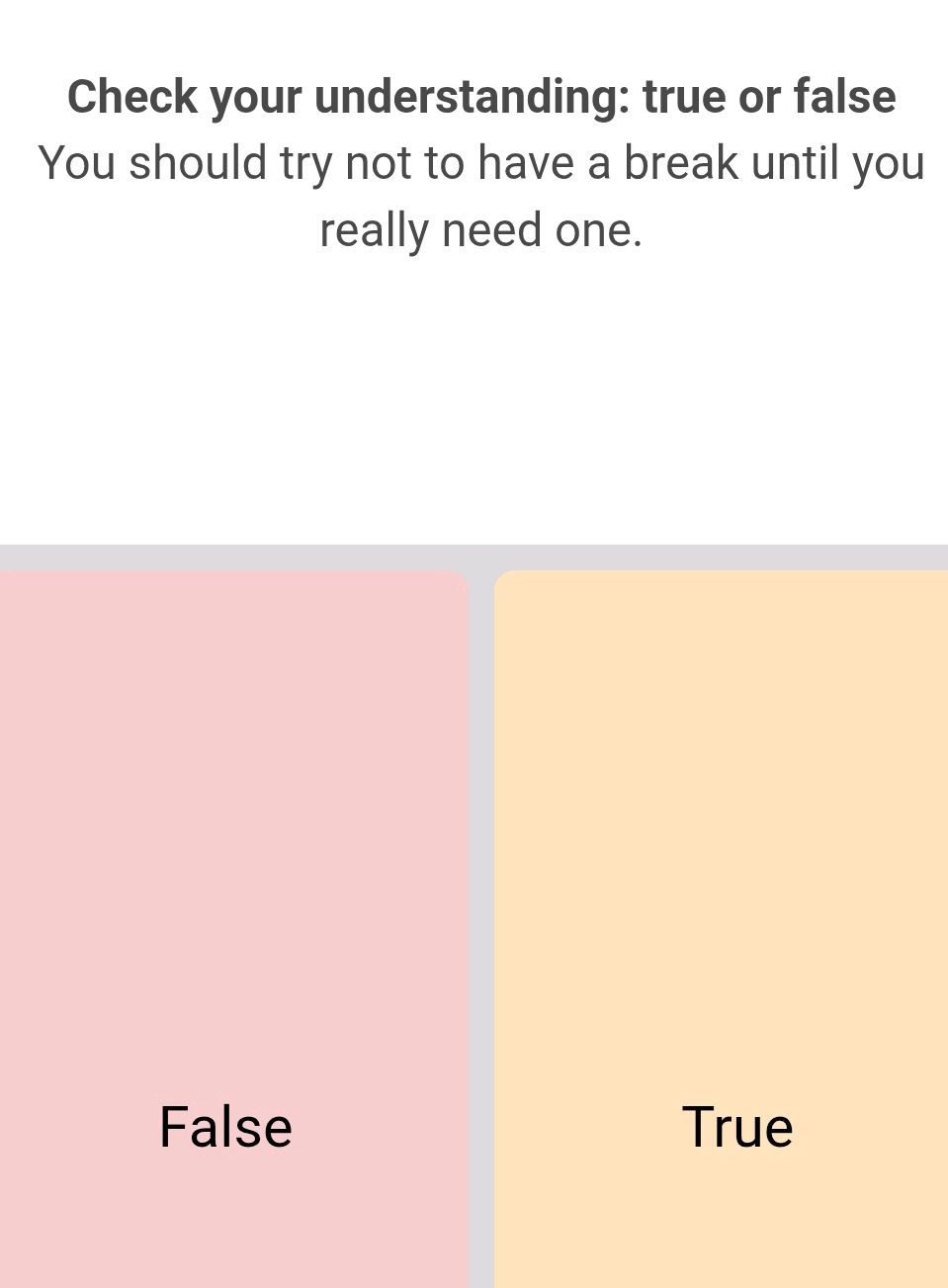 Check your understanding: true or false You | StudyX