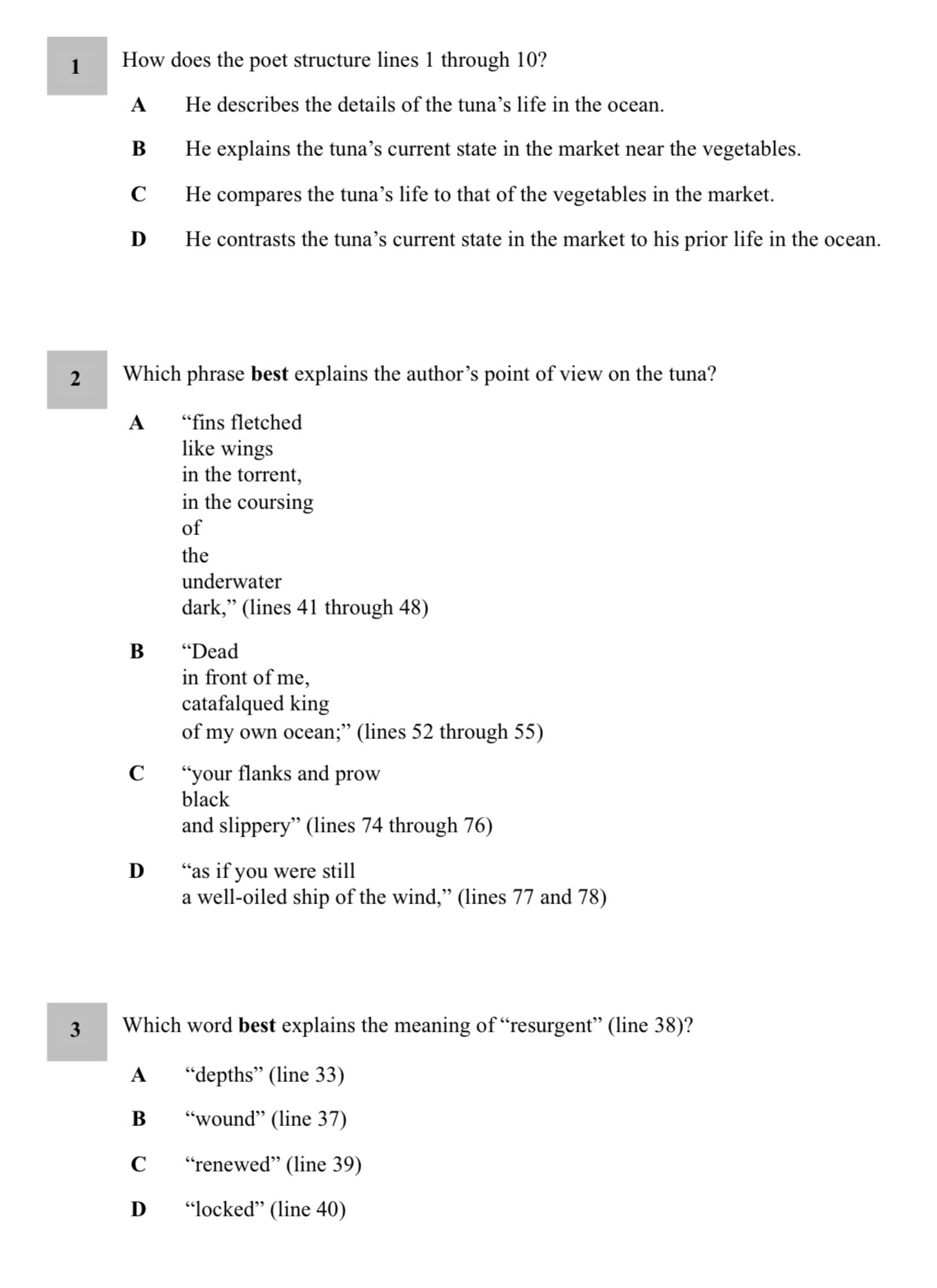 1 How does the poet structure lines 1 | StudyX