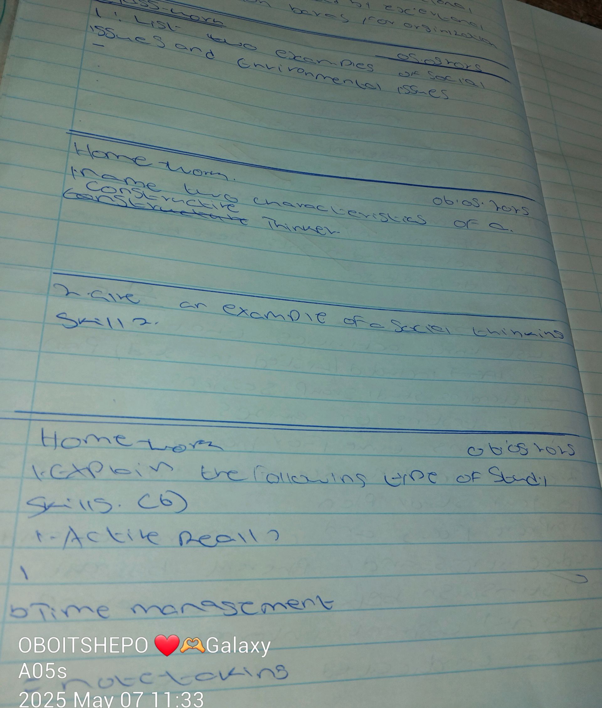 1. List two examples of social issues and | StudyX