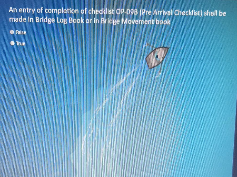 An entry of completion of checklist OP-09B | StudyX