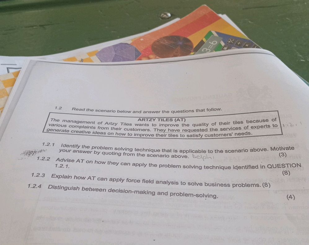 1. 2 Read the scenario below and answer the | StudyX