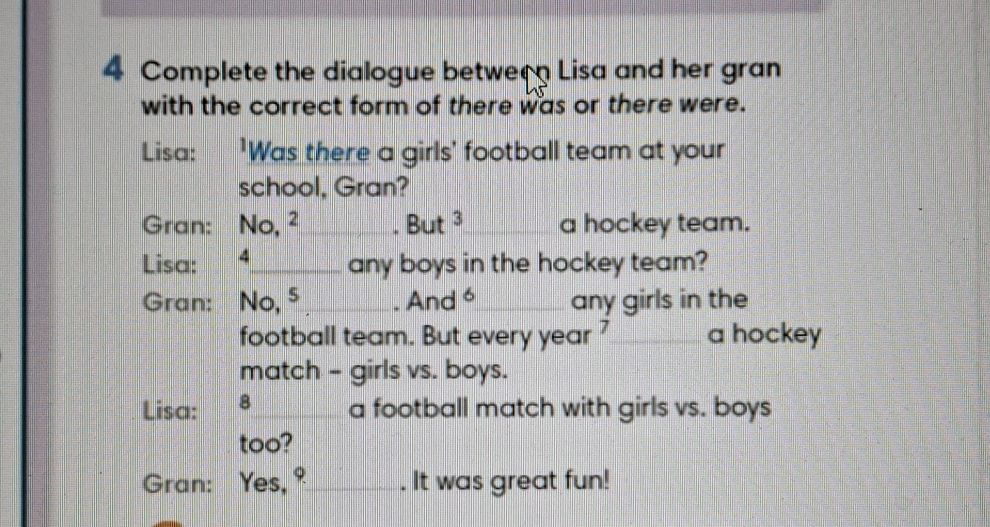 4 Complete the dialogue between Lisa and her | StudyX