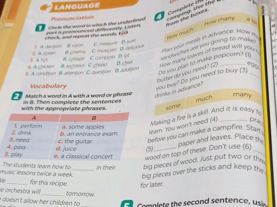 1. Circle the word in which the underlined | StudyX