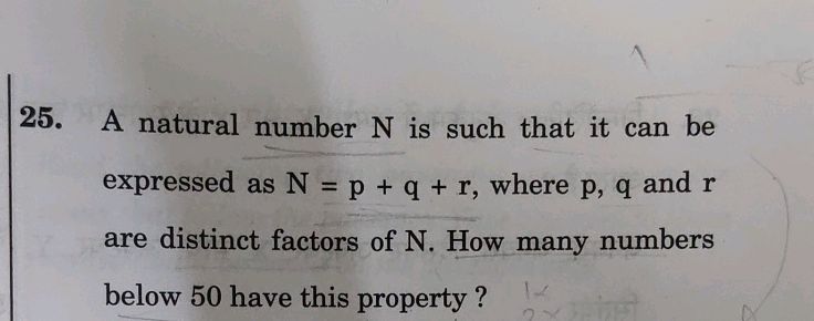 25. A natural number N is such that it can | StudyX