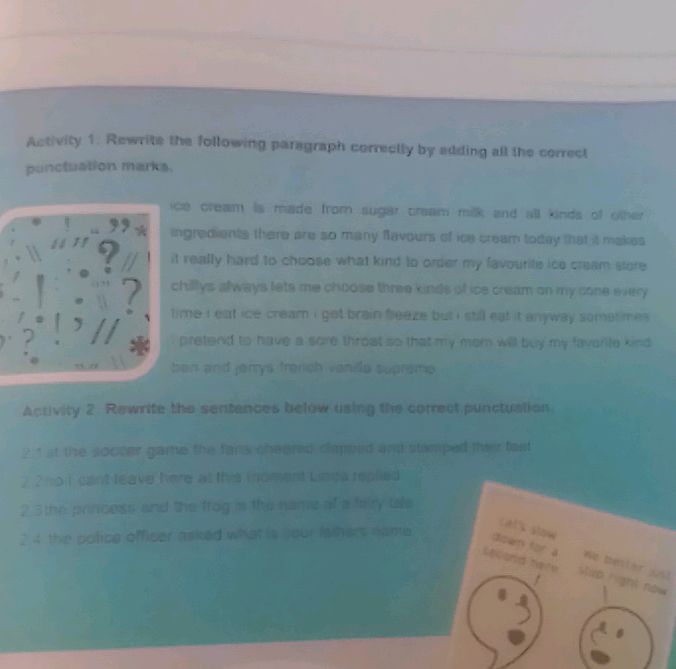 Activity 1. Rewrite the following paragraph | StudyX