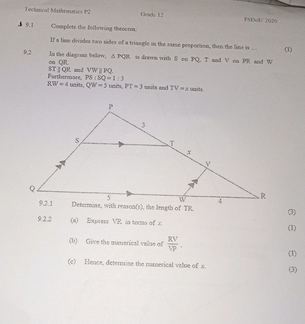 9.1 Complete the following theorem: If a | StudyX