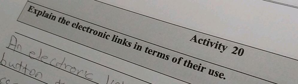 Explain the electronic links in terms of | StudyX