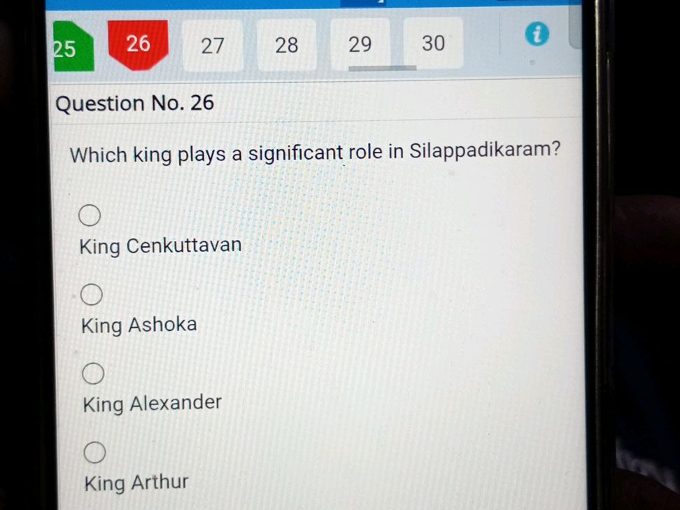 Question No. 26 Which king plays a | StudyX
