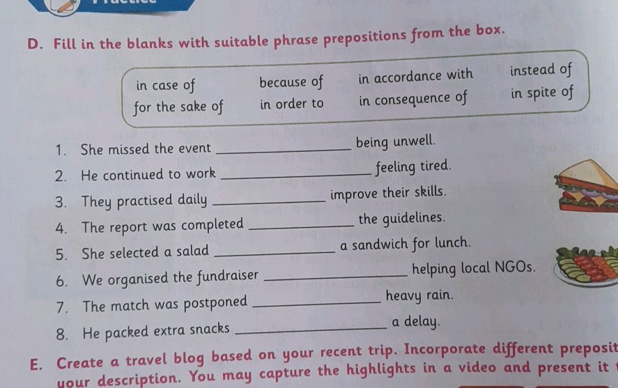 D. Fill in the blanks with suitable phrase | StudyX