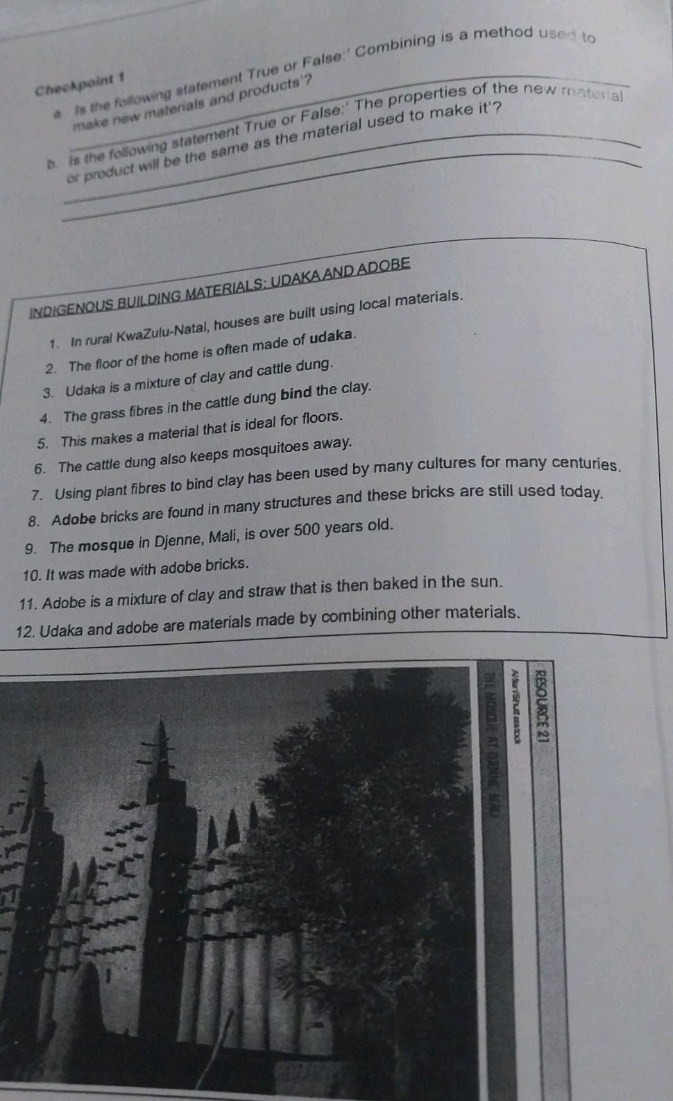 Checkpoint 1 a. Is the following statement | StudyX