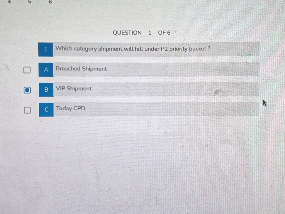 1 Which category shipment will fall under P2 | StudyX
