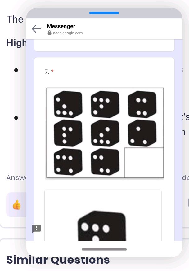 7. * The image shows a 3x3 grid of dice | StudyX