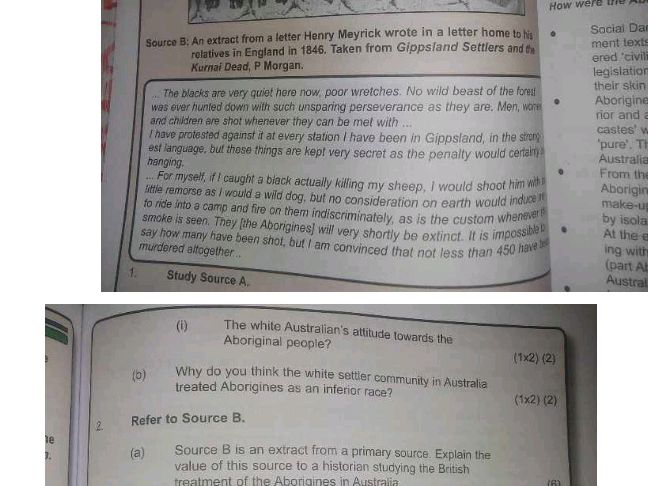 1. Study Source A. (i) The white | StudyX