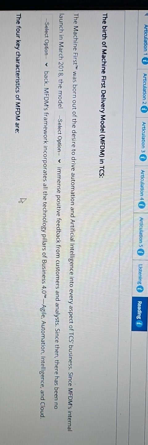 The four key characteristics of MFDM are: | StudyX