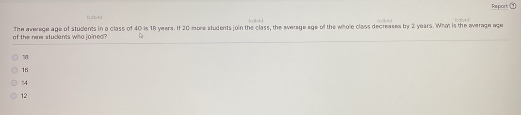 The average age of students in a class of 40 | StudyX