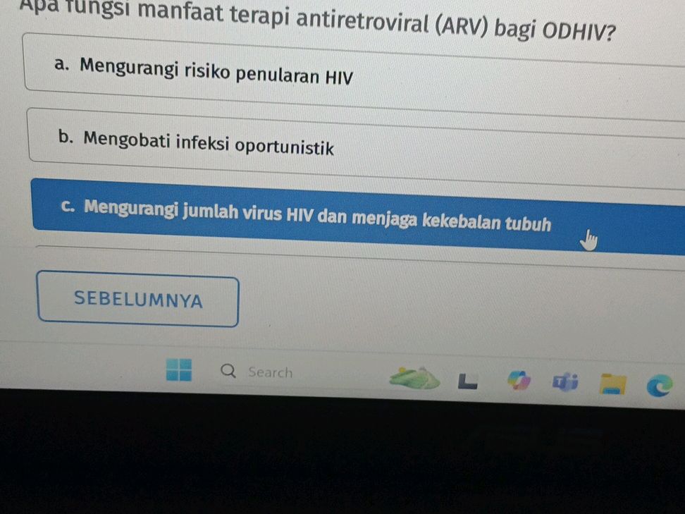 Apa fungsi manfaat terapi antiretroviral | StudyX