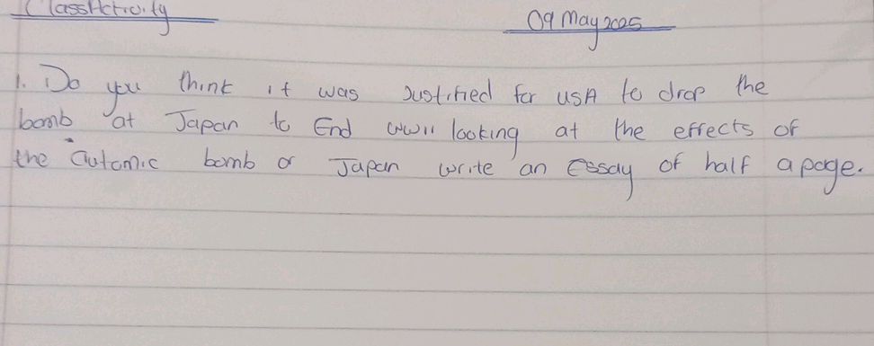 1. Do you think it was justified for USA to | StudyX