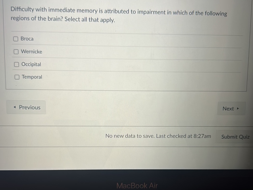 Difficulty with immediate memory is | StudyX