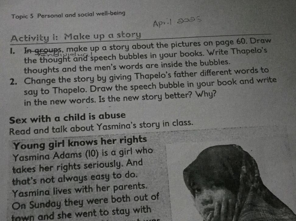 1. In groups, make up a story about the | StudyX