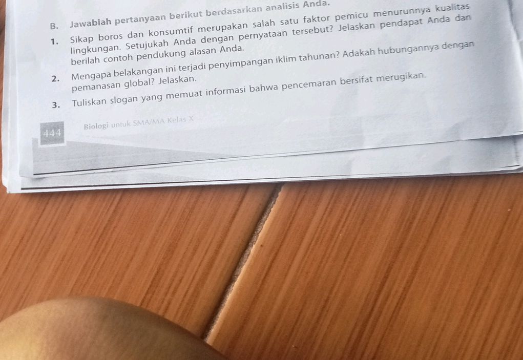 B. Jawablah pertanyaan berikut berdasarkan | StudyX