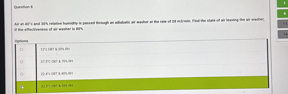 Air at 40°c and 30% relative humidity is | StudyX