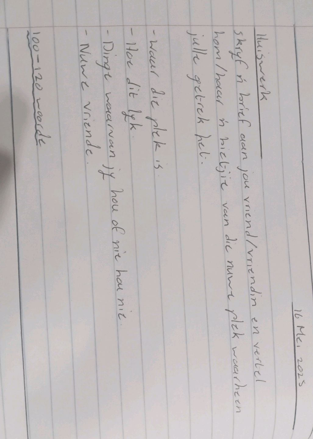 Huiswerk skryf 'n brief aan jou | StudyX