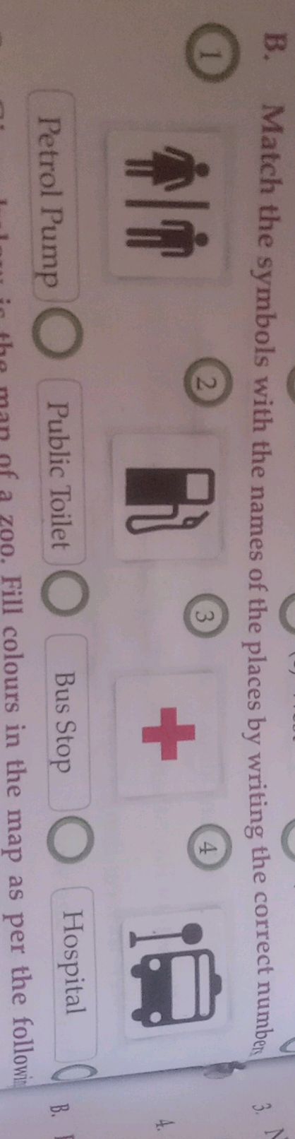 B. Match the symbols with the names of the | StudyX