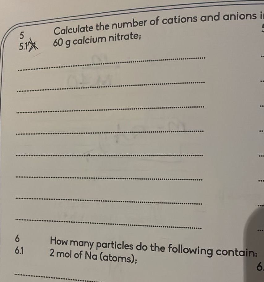 Calculate the number of cations and anions | StudyX