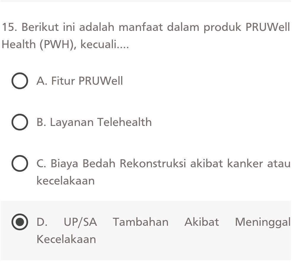 15. Berikut ini adalah manfaat dalam produk | StudyX