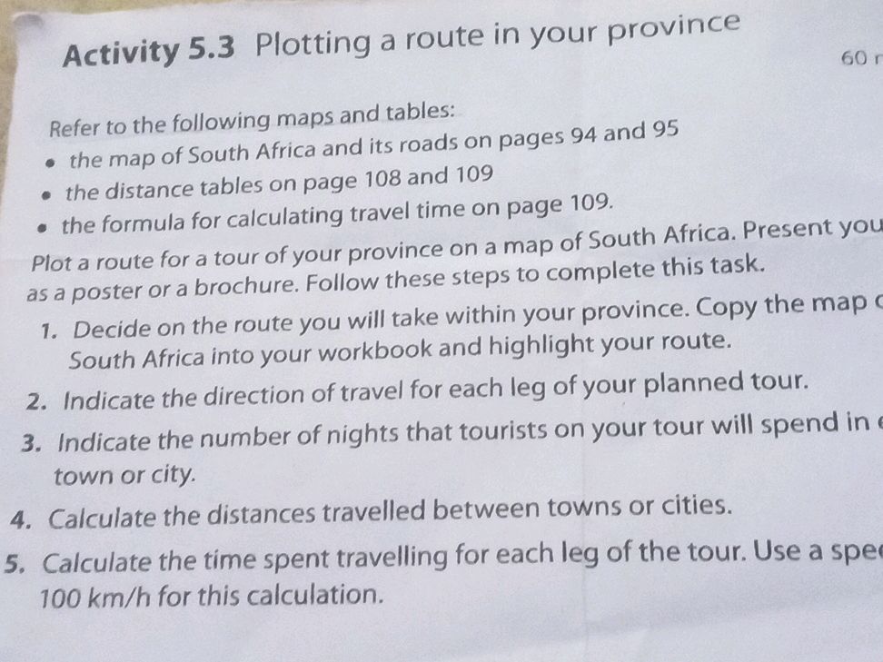 Activity 5.3 Plotting a route in your | StudyX